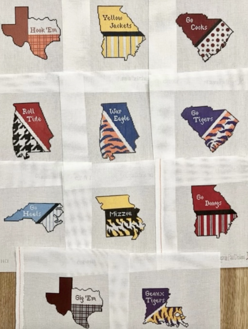 KP School Spirit State Stitch Along | Augusta Needlepoint